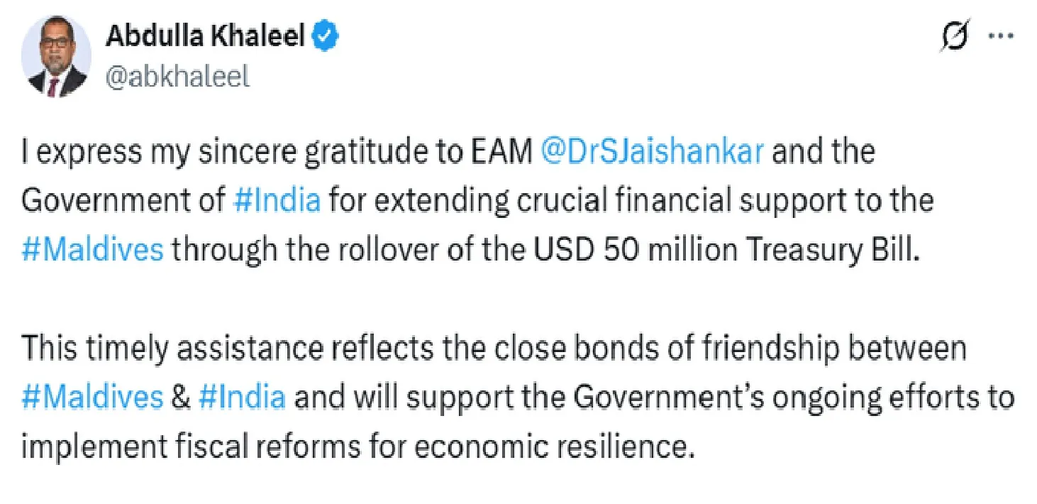 India Reaffirms Strategic Ties with Maldives Through Crucial USD 50 ...